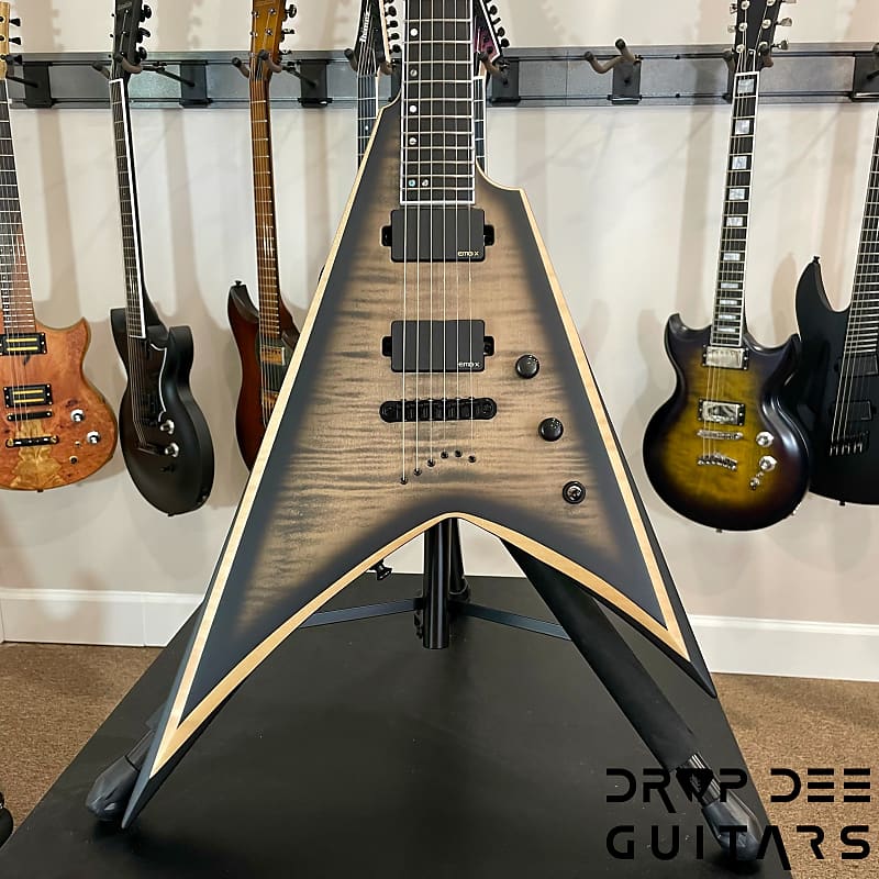 ESP USA V-II NT Electric Guitar w/ Case-See Thru Black | Reverb