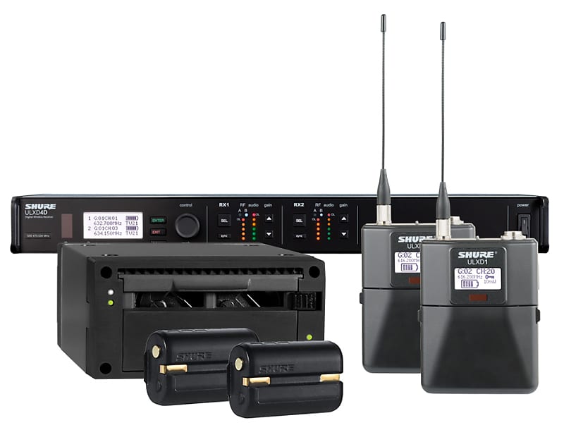 Mint Shure ULXD Dual-Channel Wireless Kit with 2 Bodypacks, | Reverb