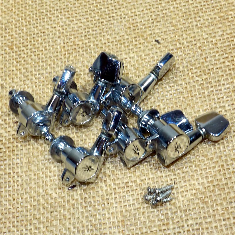 Tuners Chrome, Alvarez 6 Inline - Same Day Shipping | Reverb