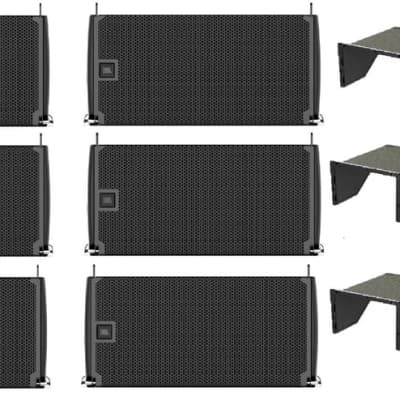 (4) JBL SRX910LA Dual 10" Powered Line Array Column Speakers | Reverb
