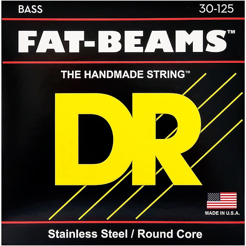 DR Strings Fat-Beams Stainless Steel Medium 6-String Bass | Reverb
