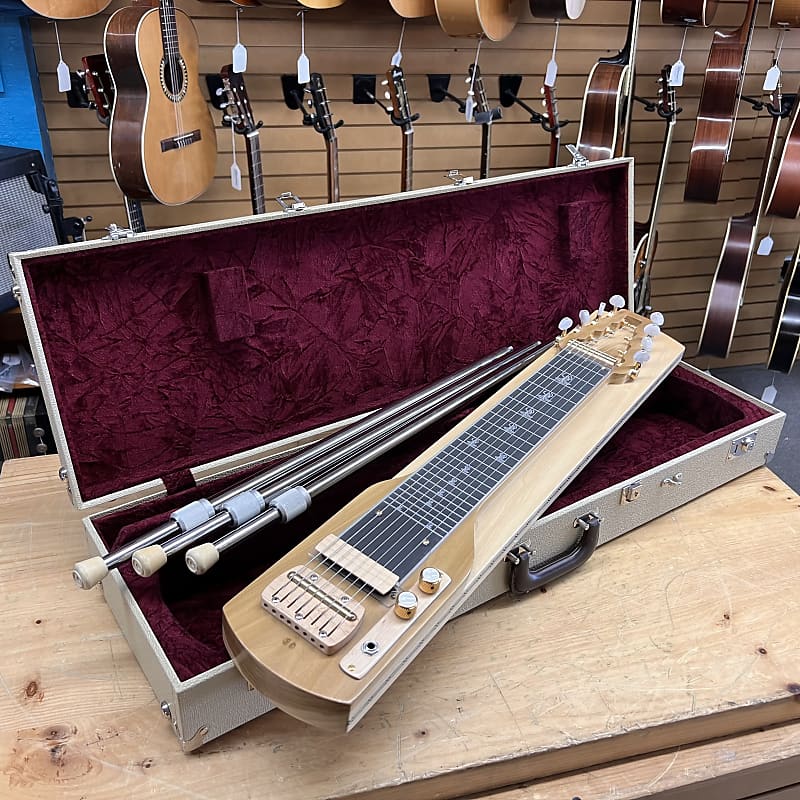 GeorgeBoards 8-String Electric Lap Steel w/ Legs and Case | Reverb
