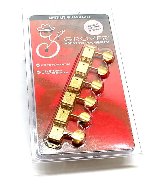 Grover Gold 6 Inline Guitar Tuners for Vintage Fender | Reverb