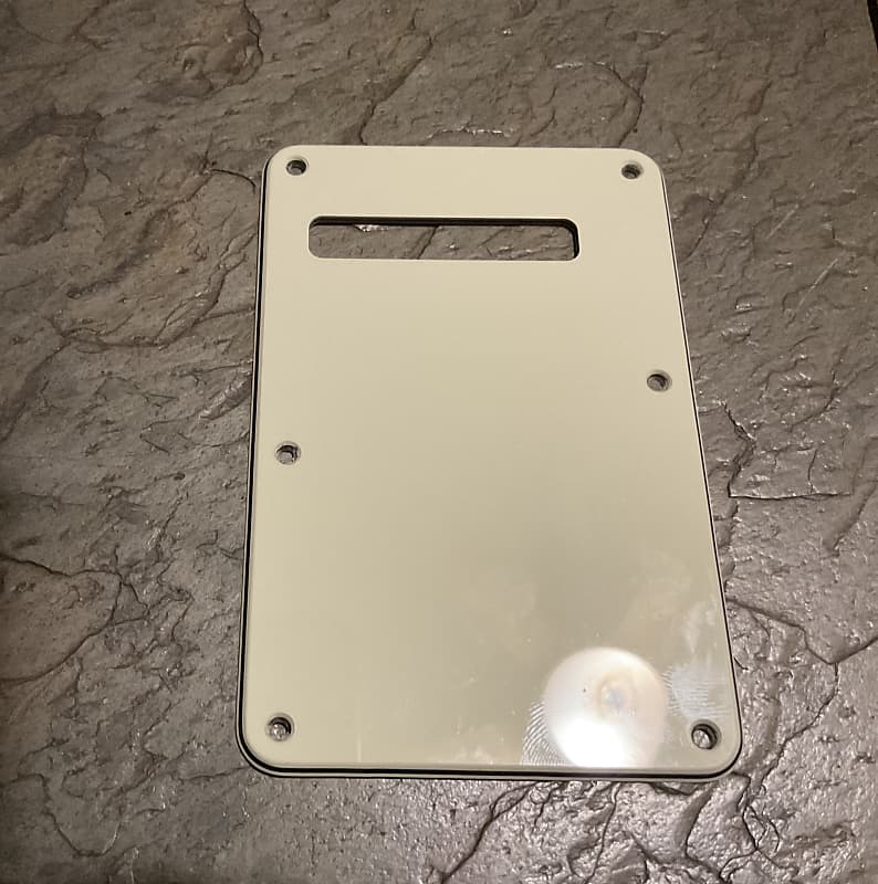 Fender Stratocaster Rear Tremolo Cavity Cover 2017 - Cream | Reverb