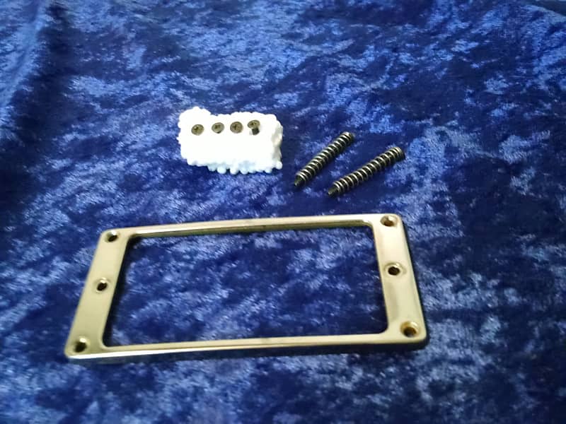 1980s Ibanez metal pickup ring gold w/hardware worn | Reverb