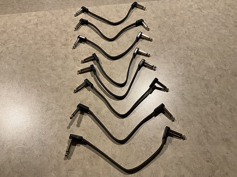 8 Pack of EBS HP-18 High Performance Flat Patch Cables - | Reverb