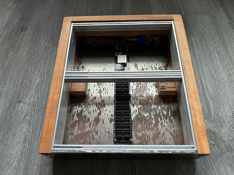 Home made Eurorack case 2020’s - Cherry wood 42 hp x 2 | Reverb