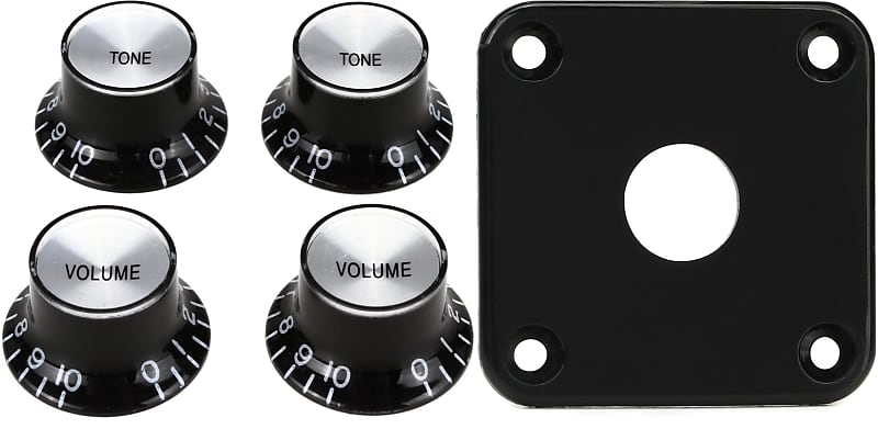 Gibson Accessories Top Hat Knobs with Inserts 4-pack - Black | Reverb