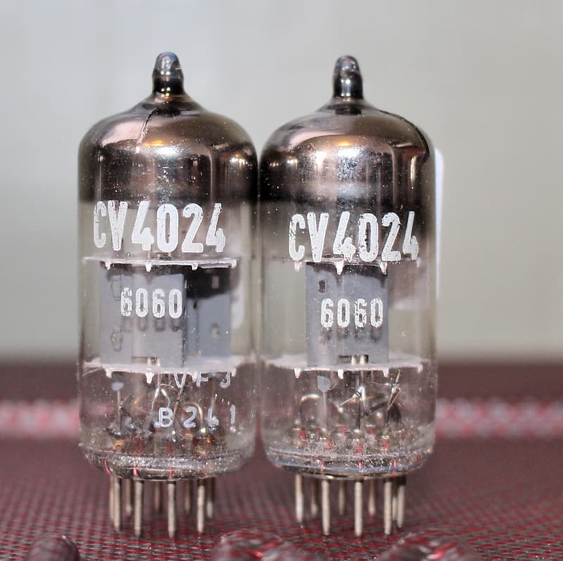 MULLARD BLACKBURN CV4024 ECC81 12AT7 WA TIGHT MATCH PAIR GRAY | Reverb