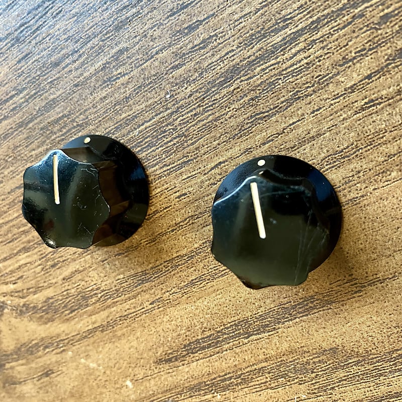 Fender 1960s Black Control Knobs - Jaguar, Mustang | Reverb