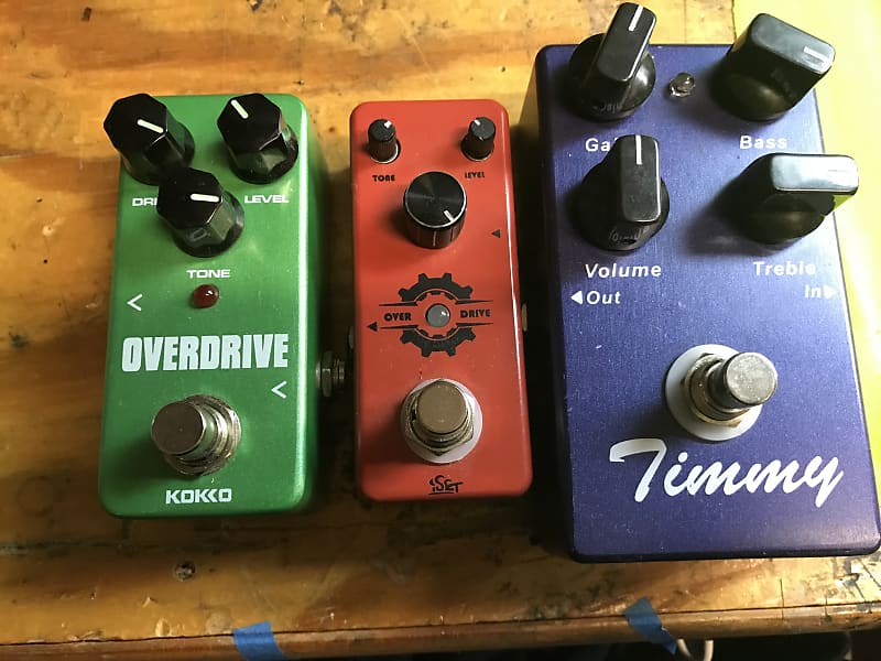 Kokko, iSet and Timmy clone Overdrive Pedals. 3 pedals. | Reverb