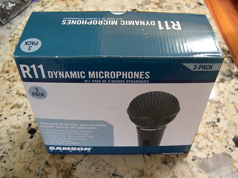 3 Samson MIC's! * 3-pack of R11 matching dynamic microphones | Reverb