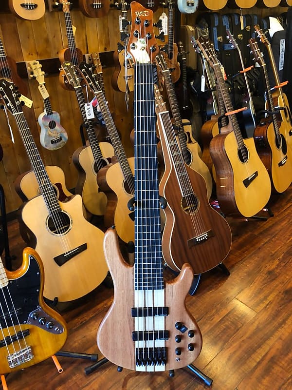 Wolf WTHB 6 String Bass Guitar - Natural | Reverb