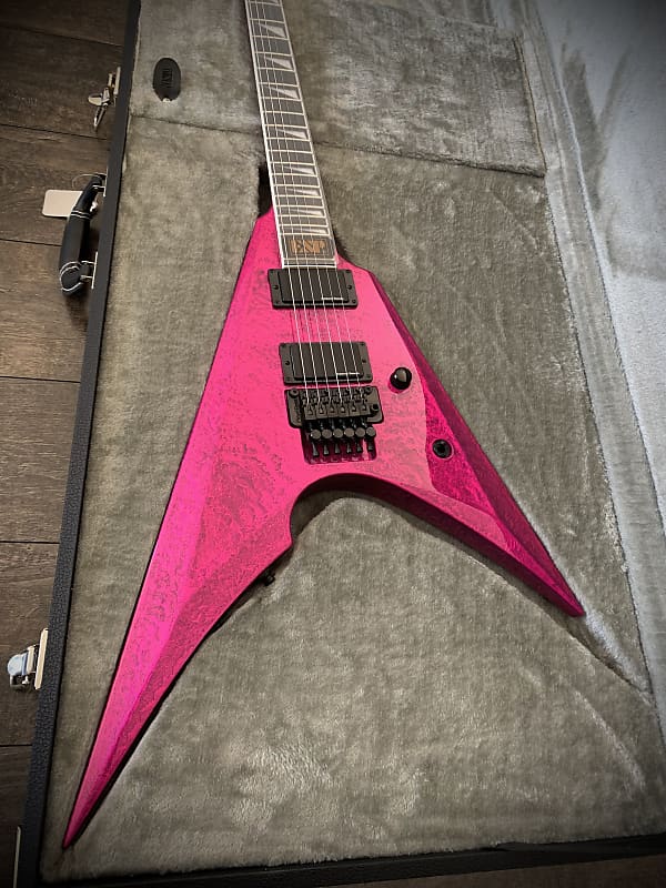 ESP Arrow Custom Shop Liquid Metal Crazy Lava Pink | Reverb Canada