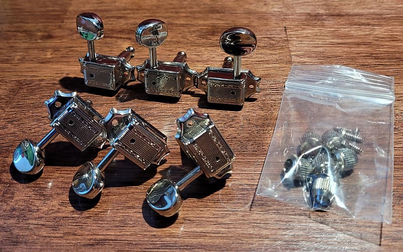 Wilkinson Deluxe Vintage style 3+3 tuning machines tuners | Reverb