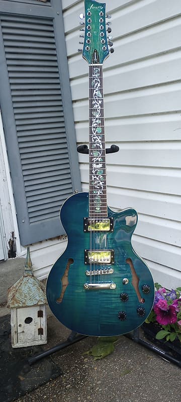 Firefly Aerosonic 12 String Transparent Blue Flame | Reverb