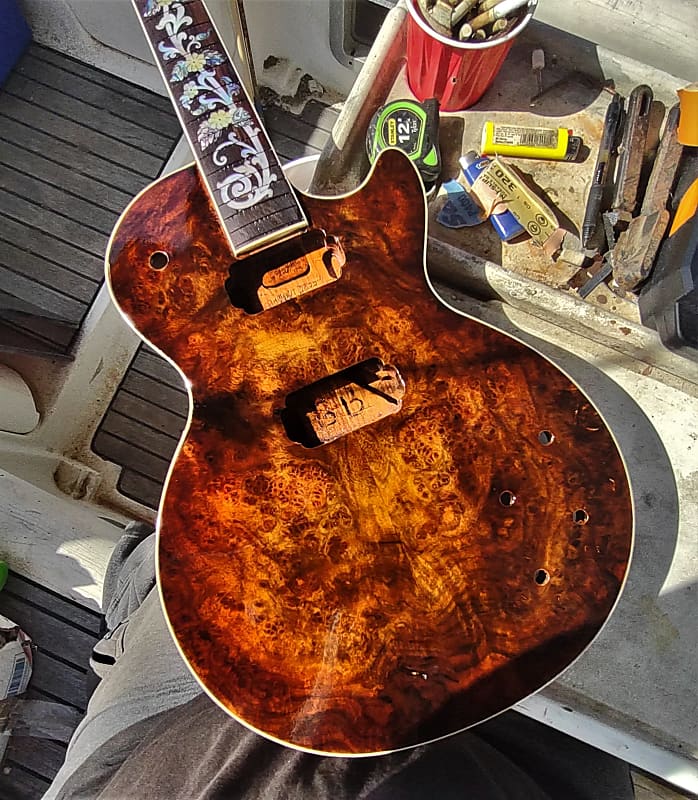 Christopher Scott LP CS single cut body and neck, , WALNUT | Reverb