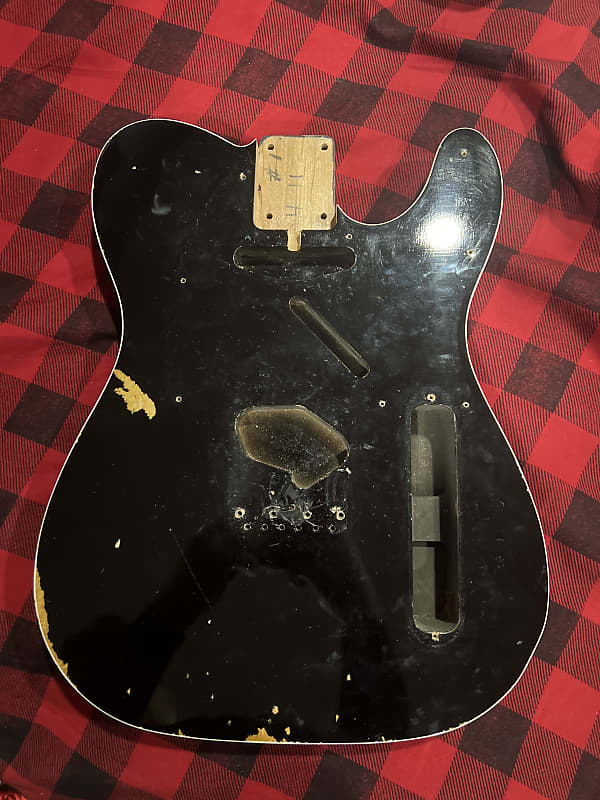 Nitro Telecaster Custom Body - Black Relic | Reverb