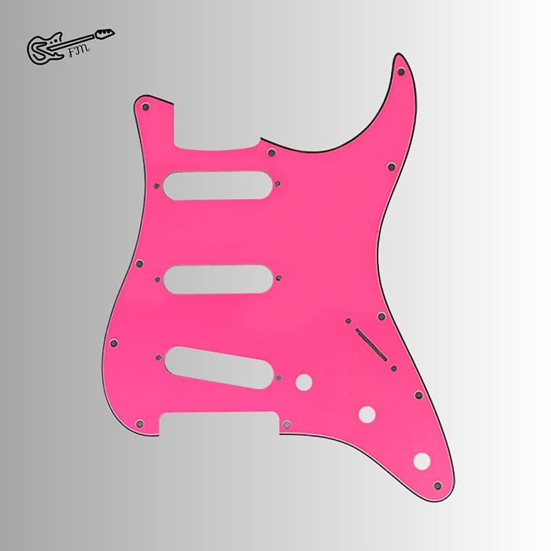 Pink 11 Screw Holes '72 Strat Style Pickguard (Fits Fender | Reverb