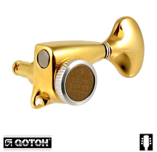 Gotoh 510-MGT Delta Series 3x3 Locking Tuners 21:1 Gold | Reverb