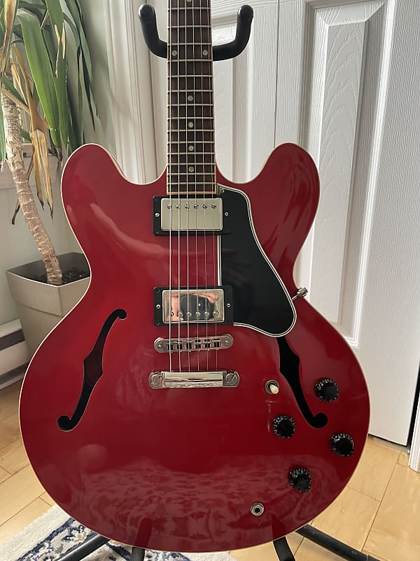 Gibson ES 335 Custom shop 2013 cherry plain top | Reverb