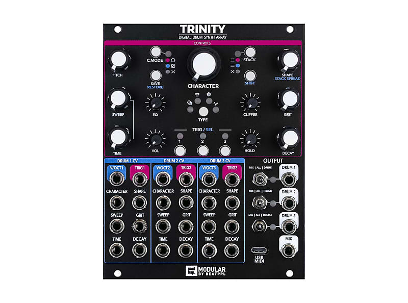 Modbap Modular Trinity 3-Channel Digital Drum Synth Array | Reverb UK