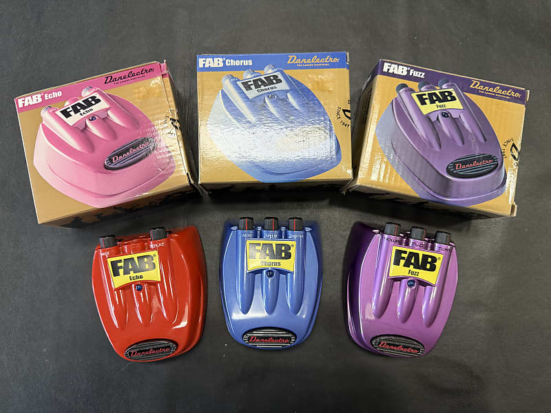 Danelectro FAB Series 3- Pedal bundle D-4/D-5/D-7 2000's- NOS | Reverb
