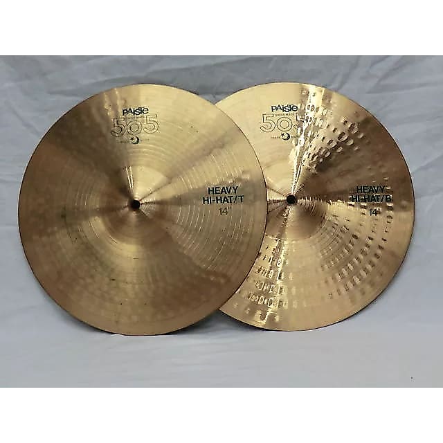 Paiste 14" 505 "Green Label" Heavy Hi-Hat Cymbals (Pair) | Reverb