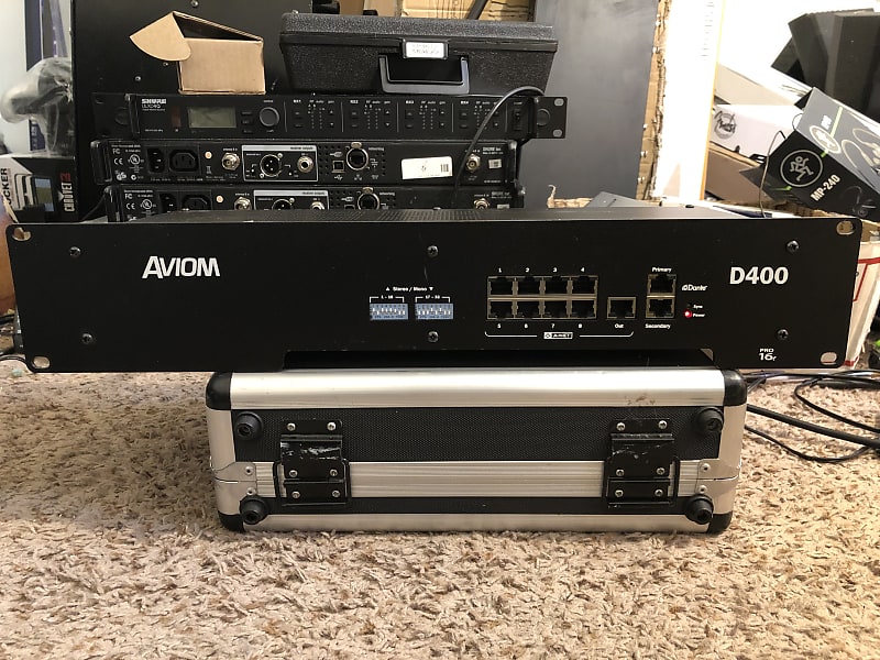 Aviom D400 Dante A-Net Distributor IEM Personal Monitor for | Reverb