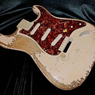 VoodooTurkey masterbuilt Shell Pink stratocaster body custom | Reverb