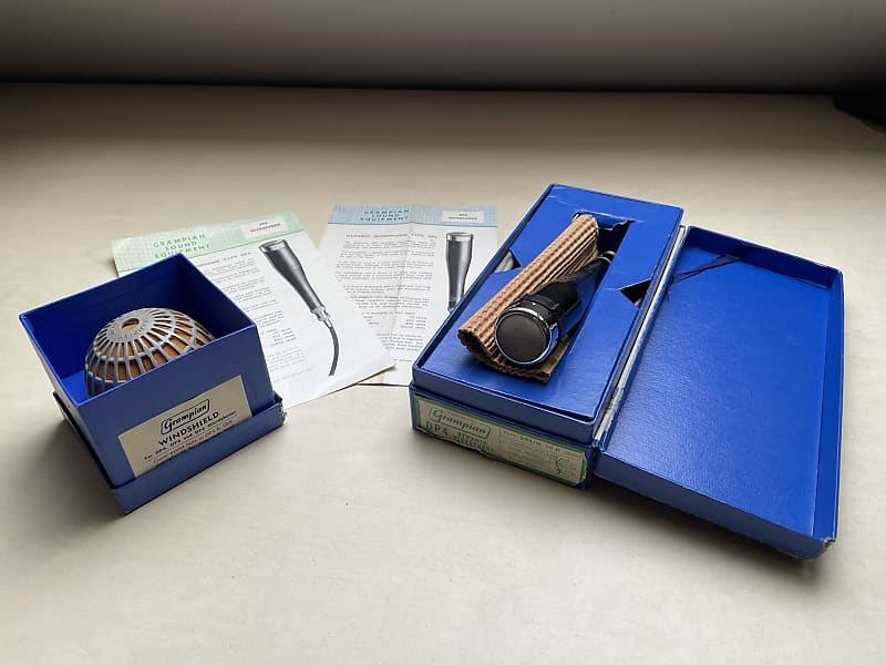 Vintage Grampian Microphone Bundle - DP4/H Mic, Wind Shield | Reverb