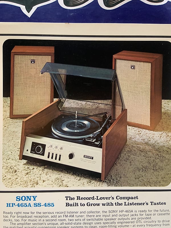 Sony HP-465A/SS-485 1971 dealer sheet | Reverb