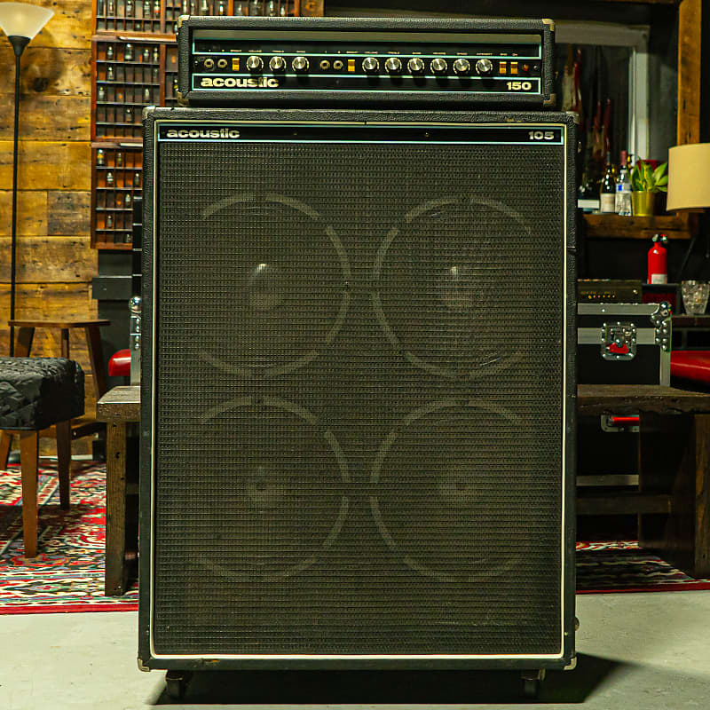 1970s Acoustic 150 Bass Amp Head w/ Acoustic 105 4x12” | Reverb