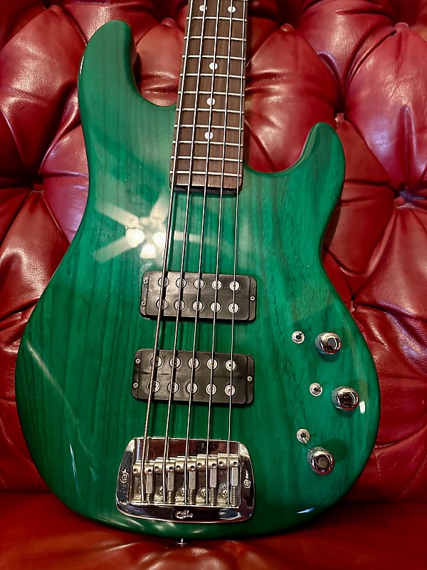 G&L L-2500 - Translucent Green 5 string bass | Reverb