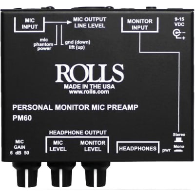 Rolls PM60 Personal Monitor Microphone Preamp | Reverb