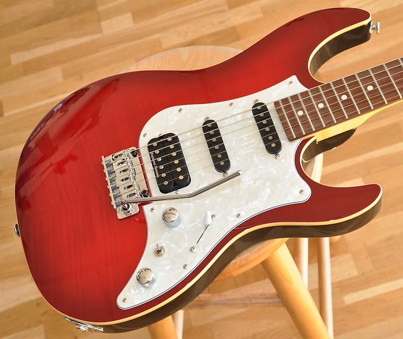FGN J-Standard Odyssey FM Transparent Red Burst / | Reverb
