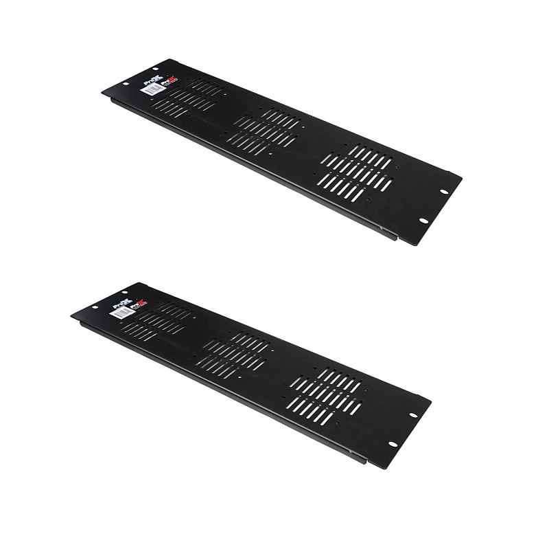 2 Prox 3 Space Rack Panel Vented Black for Rack Case 19" wide | Reverb