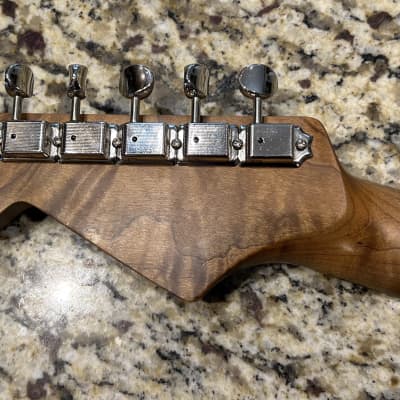 Warmoth Stratocaster Roasted Flame Maple Neck PLEK'D !! | Reverb