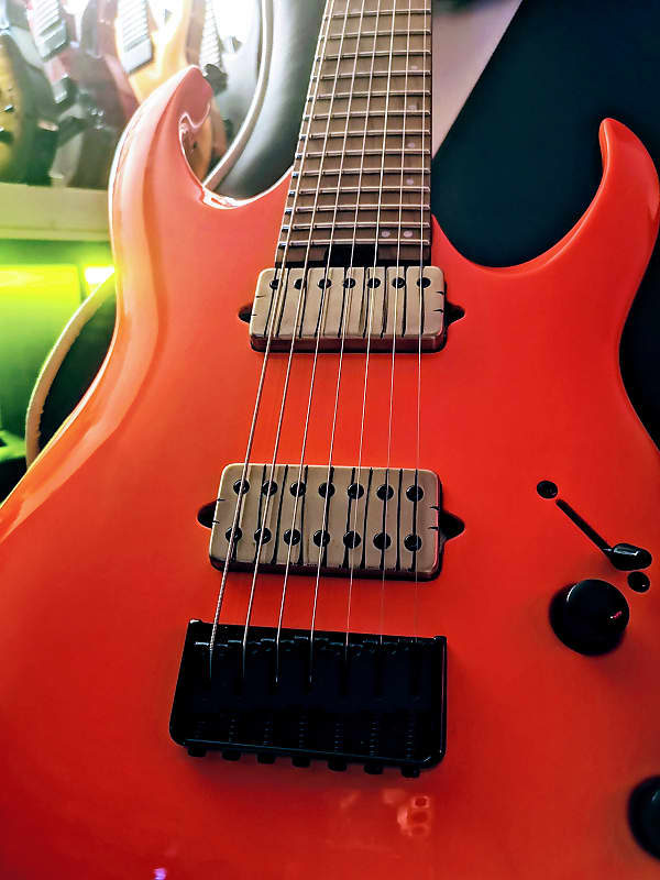 Jackson HT7 Juggernaut Bareknuckle pickups 2019 Neon Orange | Reverb