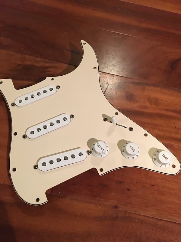 Genuine Fender Strat Standard Pickups Assembly White | Reverb
