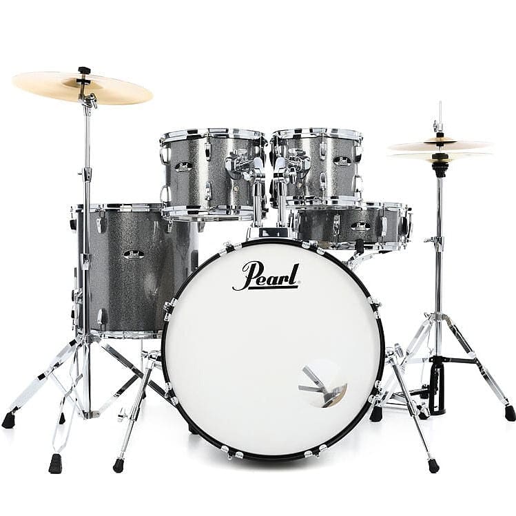 Pearl Roadshow 5-Piece Drum Set w/ Cymbals - Grindstone | Reverb