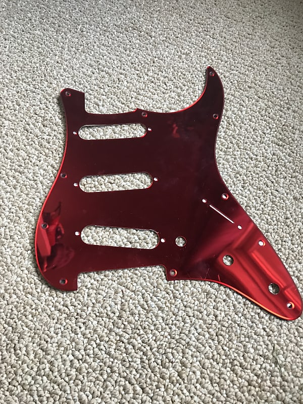 Stratocaster 11-Hole Pickguard, reflective red | Reverb