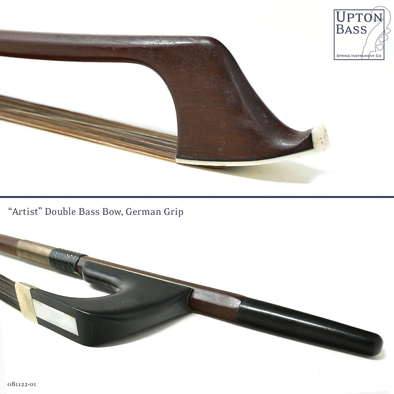 Double Bass Bow, German Grip, stamped "Artist" | Reverb