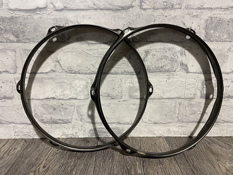 Ddrum Black Nickel Tom Drum 10” 6 Lug Hoops Rims Hardware | Reverb