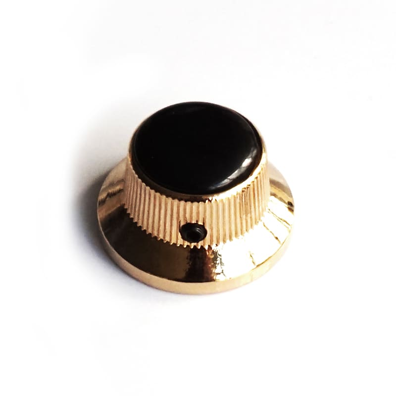 Stratocaster Control Knobs Metal Black Pearl - Gold - x1 | Reverb