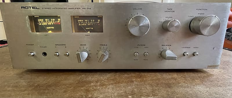 Rotel RA-314 Vintage Stereo Amplifier Hi Fi 1978 | Reverb
