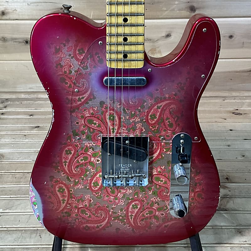 Fender Vintage Custom 68 Paisley Telecaster Relic - Pink | Reverb