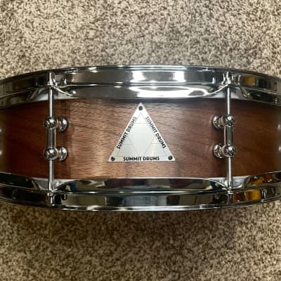 Summit Drums Black Walnut 14x4 SOLID SHELL snare drum | Reverb