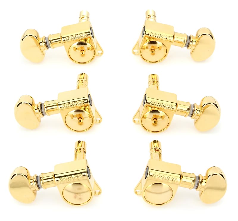 Grover 406G Mini Locking Rotomatic Tuners - 3+3 Gold (5-pack) | Reverb