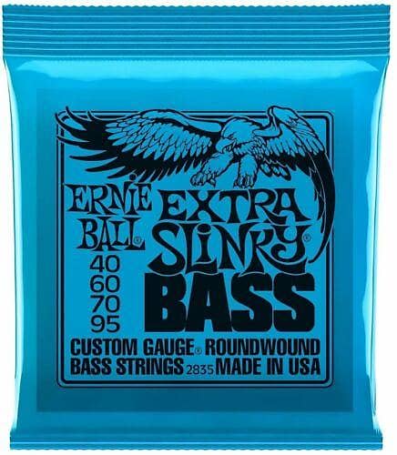 **ERNIE BALL EXTRA SLINKY 40-95 ELECTRIC BASS GUITAR STRINGS | Reverb